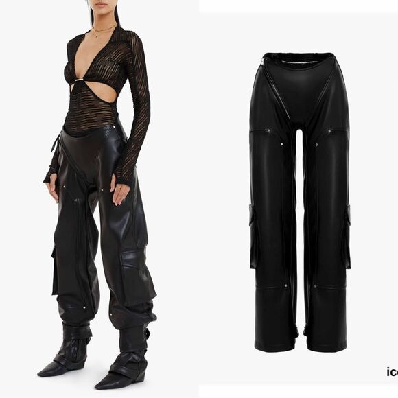 Ruve | Pants & Jumpsuits | Nwt Ruve Amaj Fauxleather Cargo Pants | Poshmark